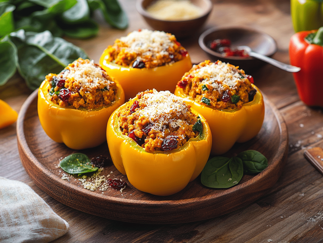 Aromatic Stuffed Bell Peppers With Turkey Curry