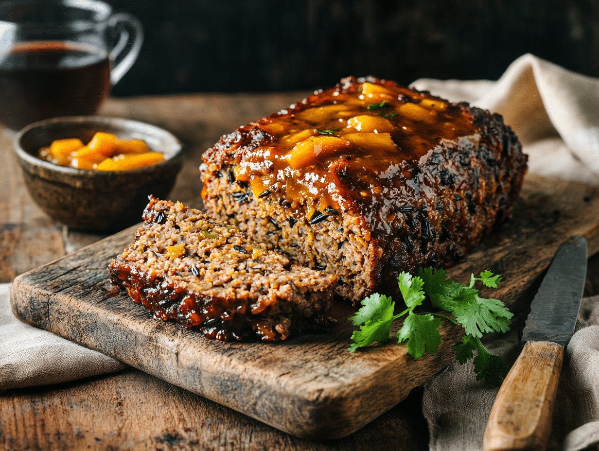 Wild Rice Curried Meatloaf With Mango Chutney - MinceRecipes.info