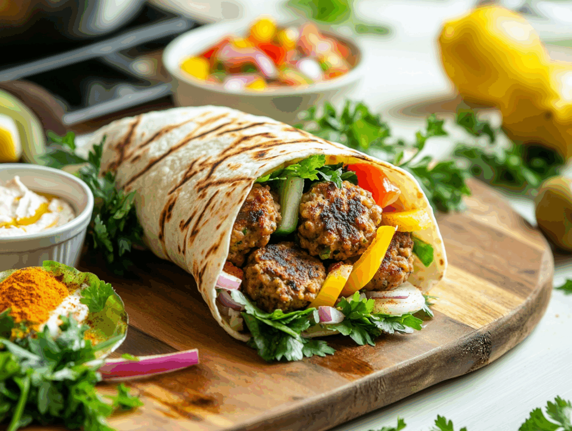 The Perfect Turkey Kofta Wrap Recipe - MinceRecipes.info