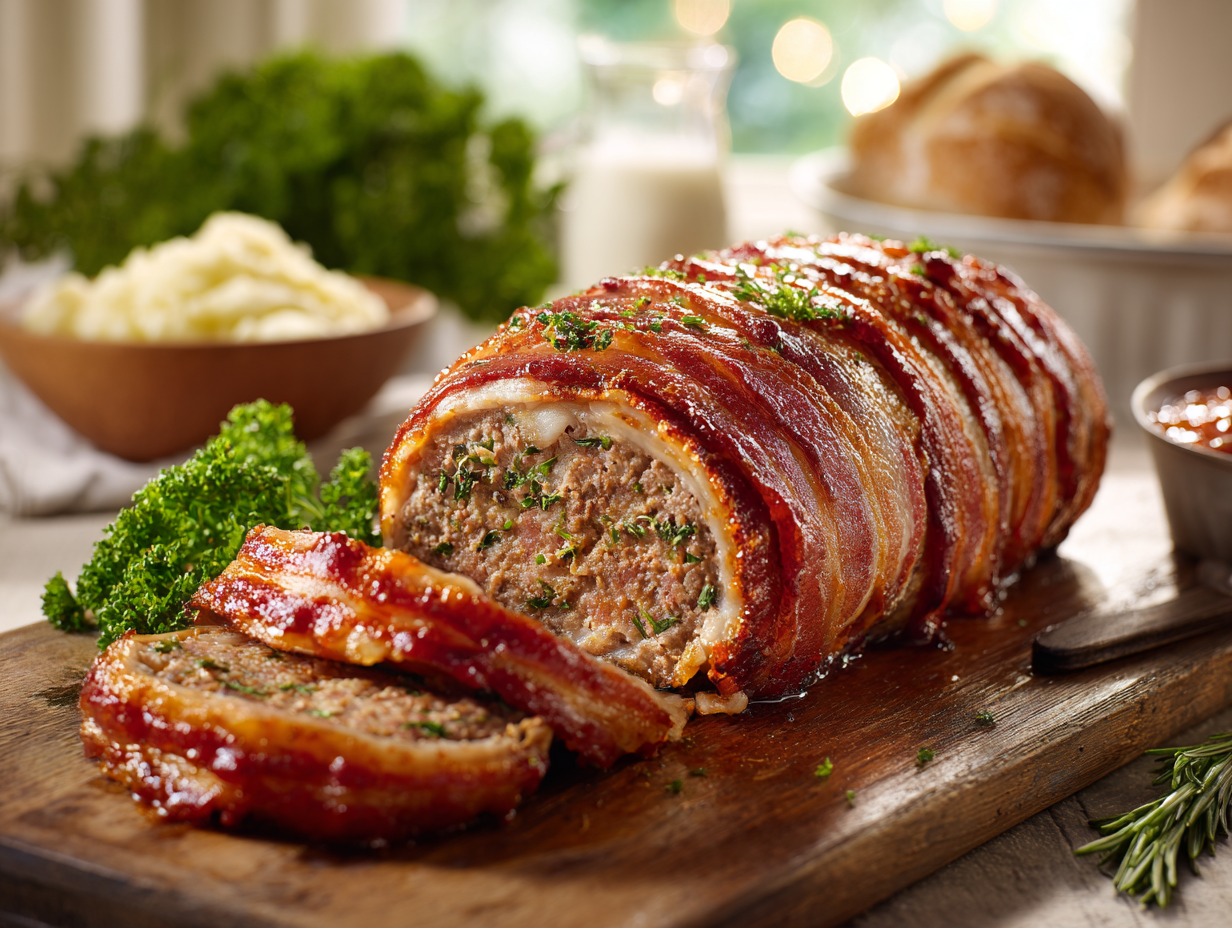 Filling Bacon-Beef Roll