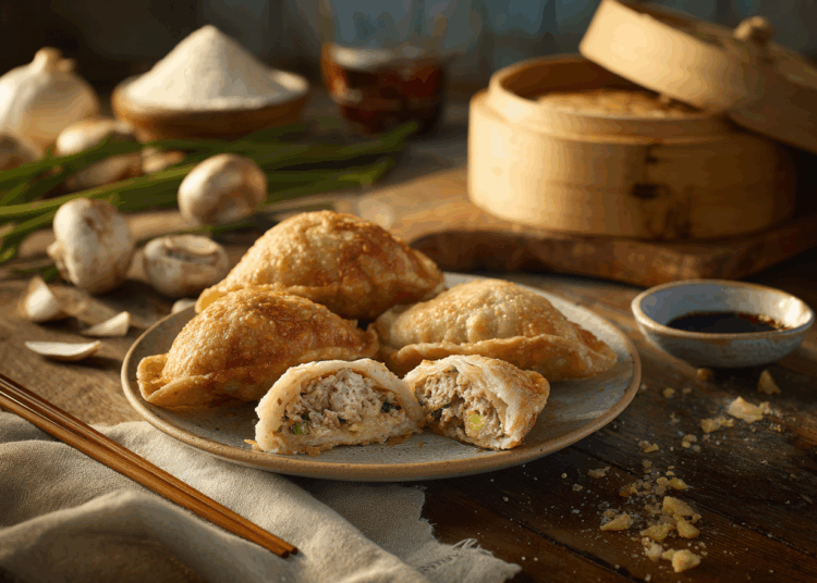 Crispy Deep-Fried Meat Dumpling (Dim Sim)