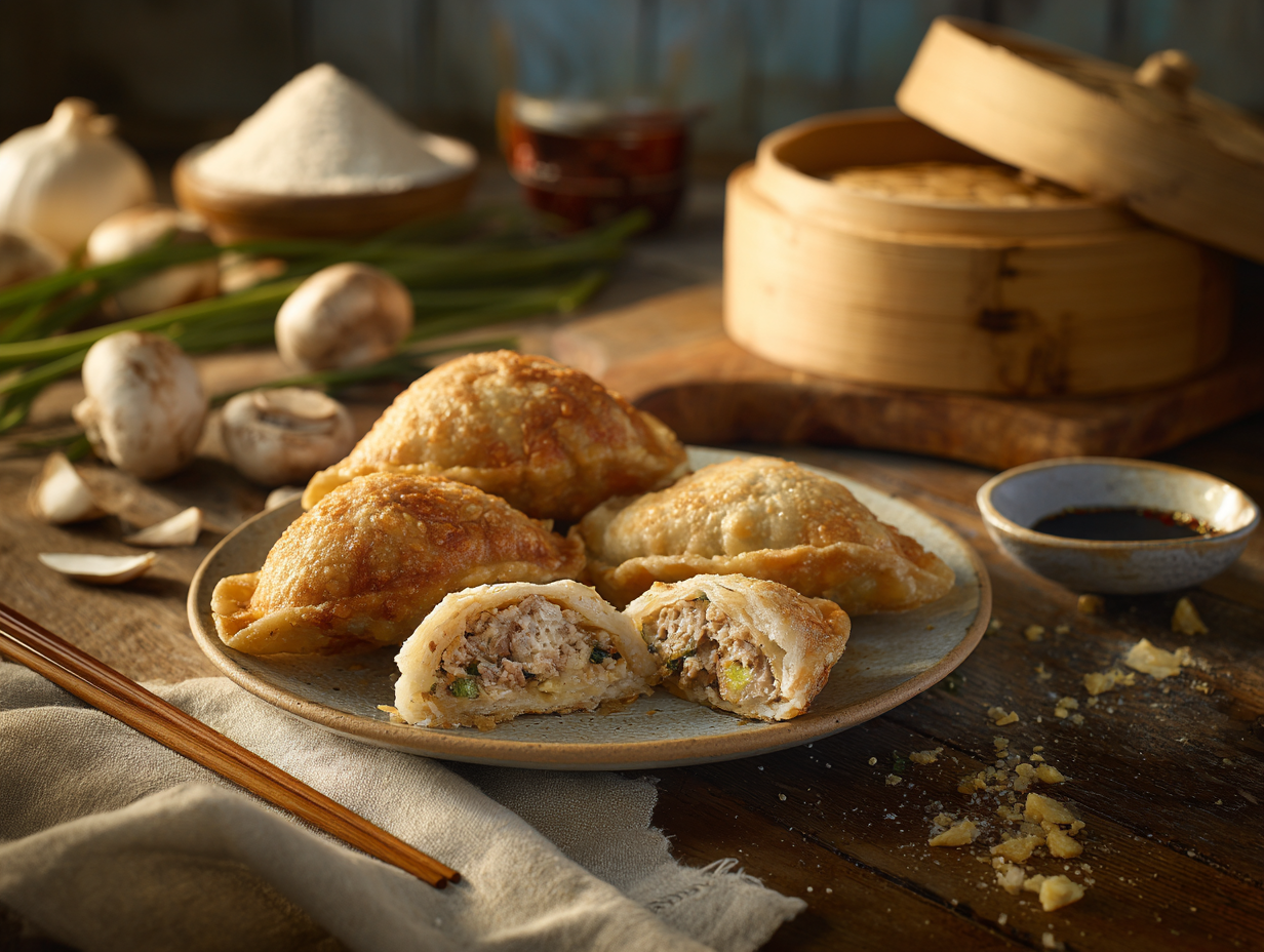 Crispy Deep-Fried Meat Dumpling (Dim Sim)