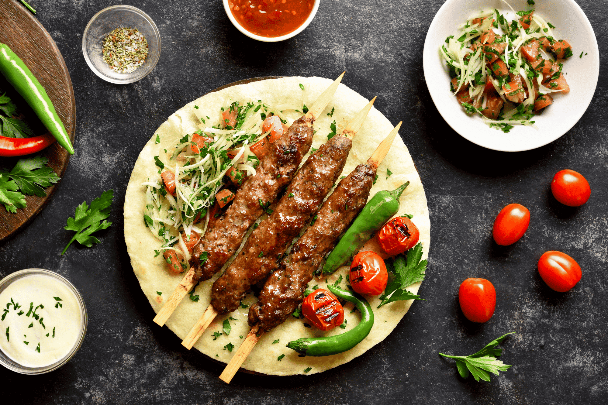 Delightful Chinese Kebabs With Vegetables