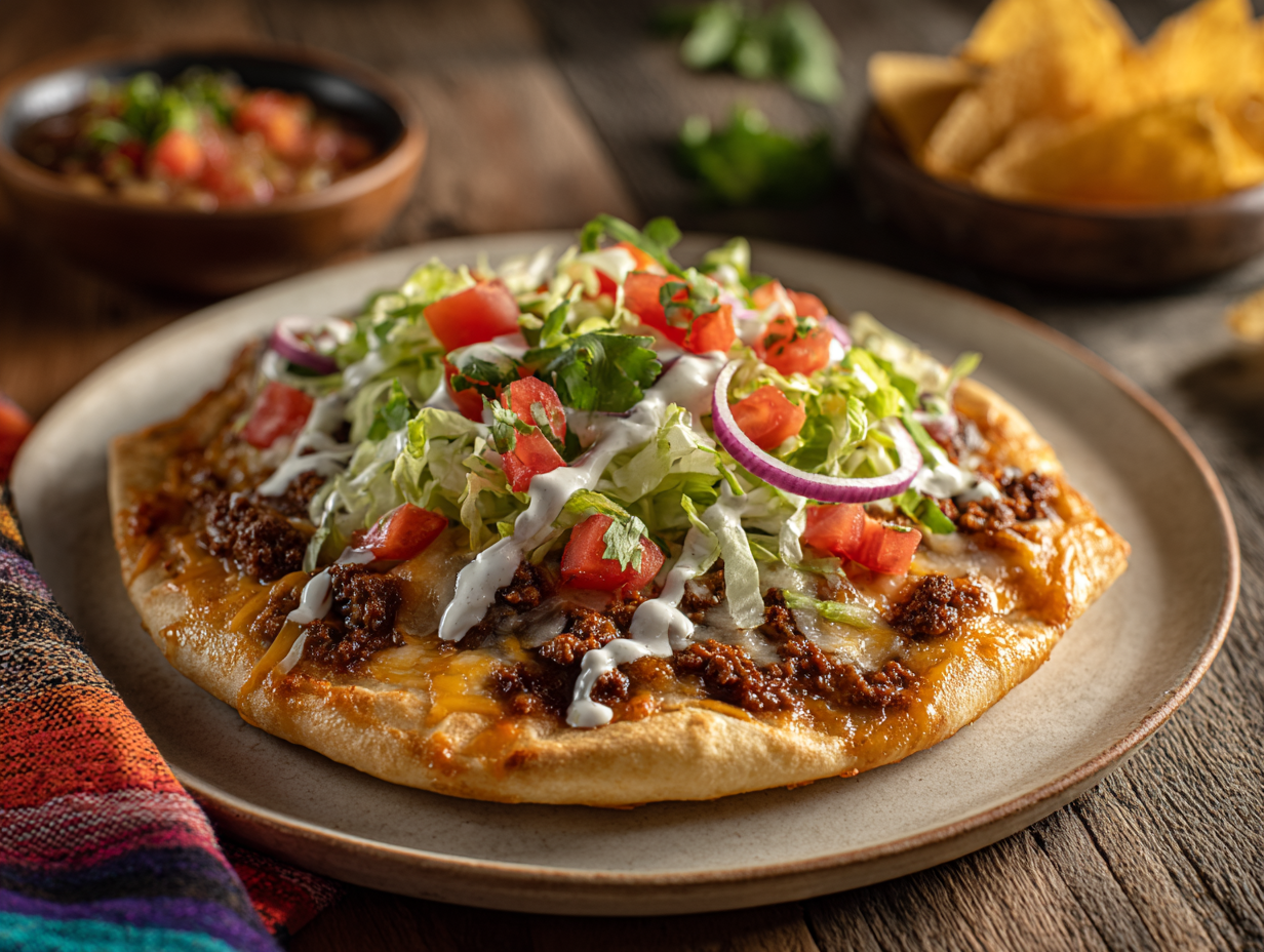Delicious Mini Taco Pizza