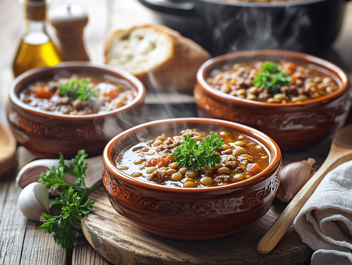 Rustic European Beef And Lentil Comfort Stew