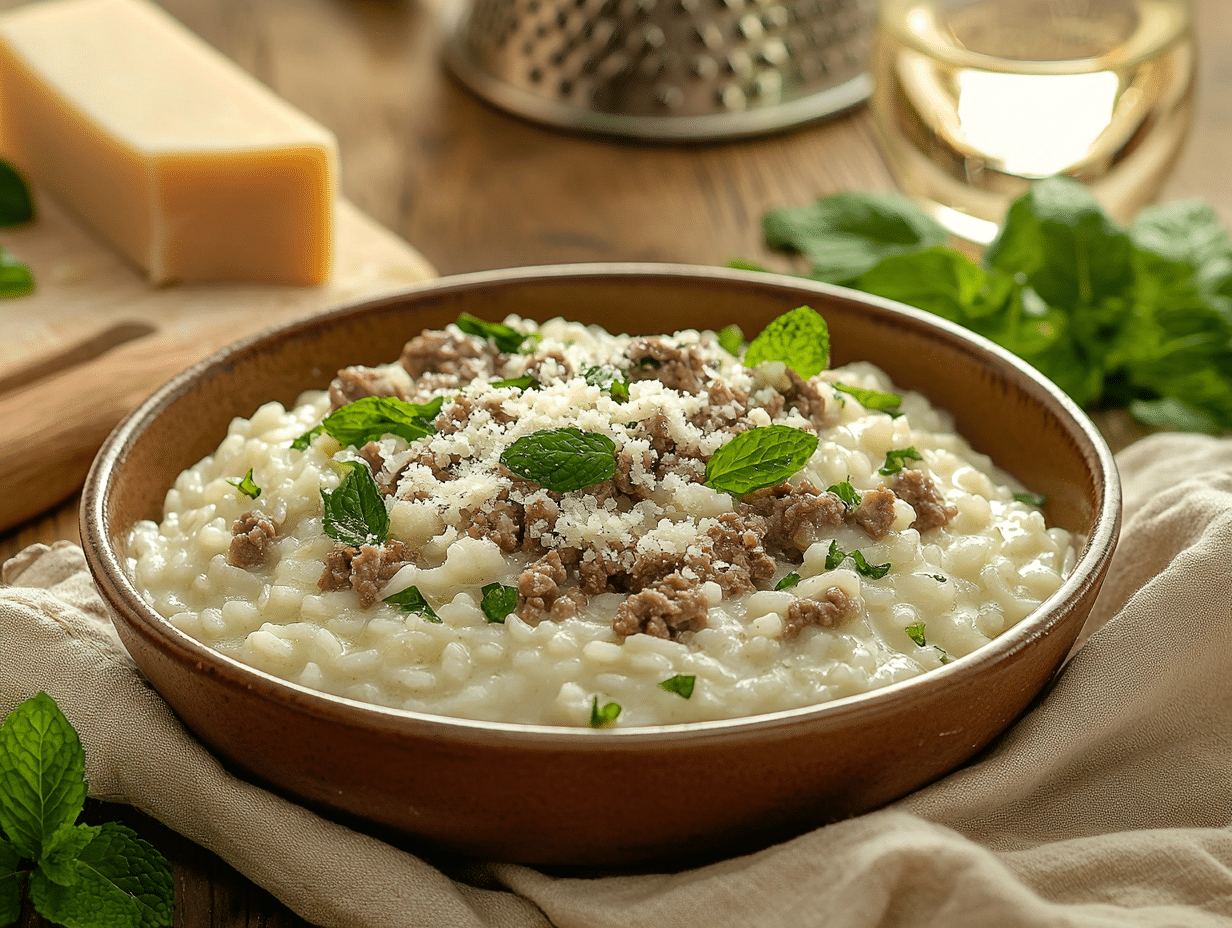 Mint-Infused Lamb Risotto: A Mediterranean Culinary Journey