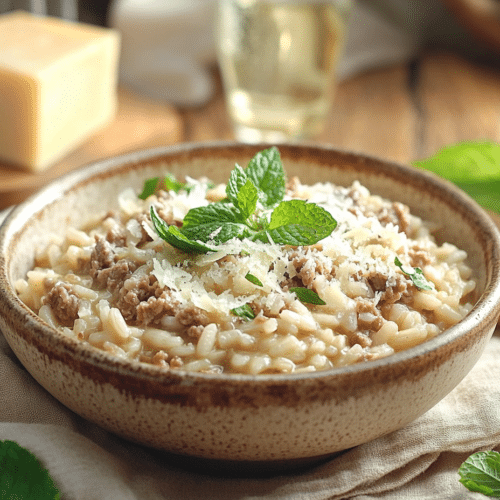 Mint-Infused Lamb Risotto: A Mediterranean Culinary Journey