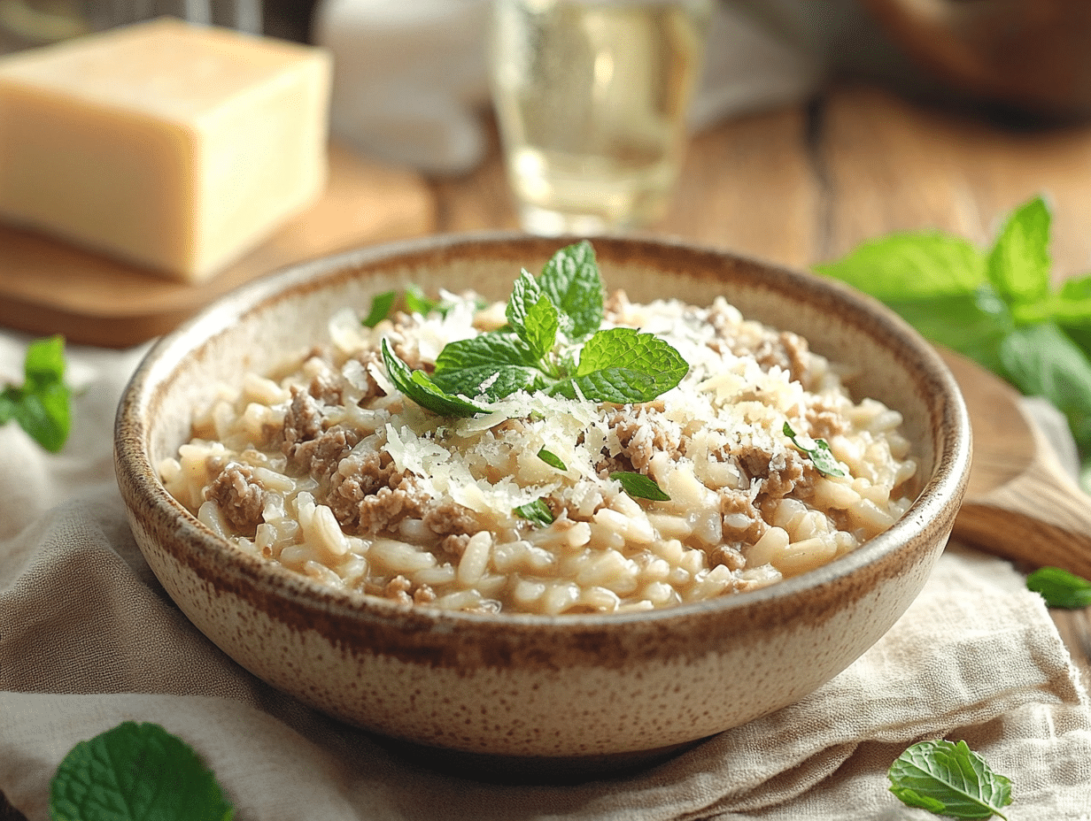 Mint-Infused Lamb Risotto: A Mediterranean Culinary Journey