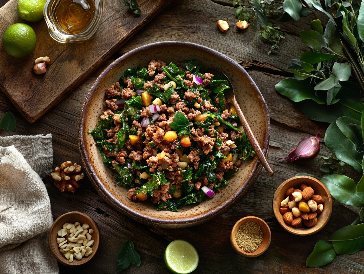 Savory Bush Tucker Kangaroo Mince Stir Fry Delight