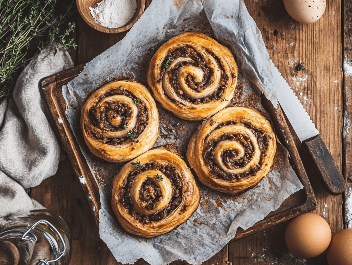 Savory Beef And Thyme Scrolls: A Rustic Comfort Delight