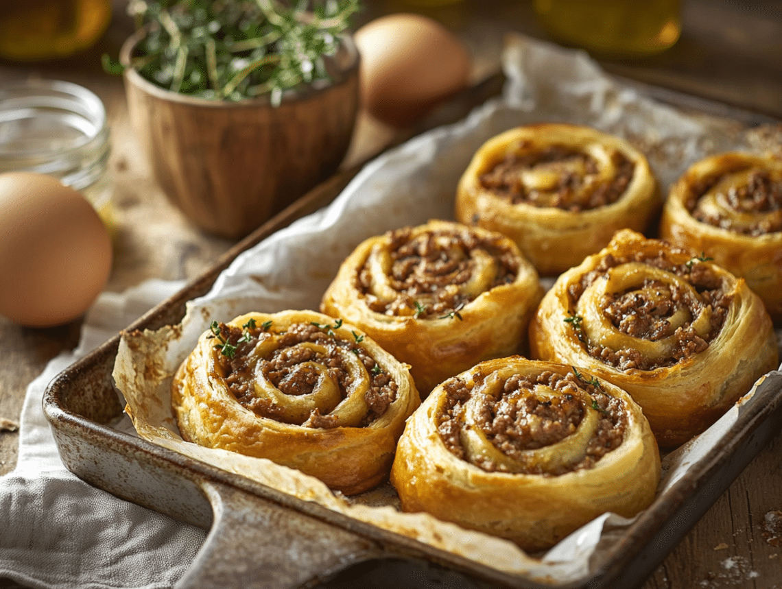Savory Beef And Thyme Scrolls: A Rustic Comfort Delight