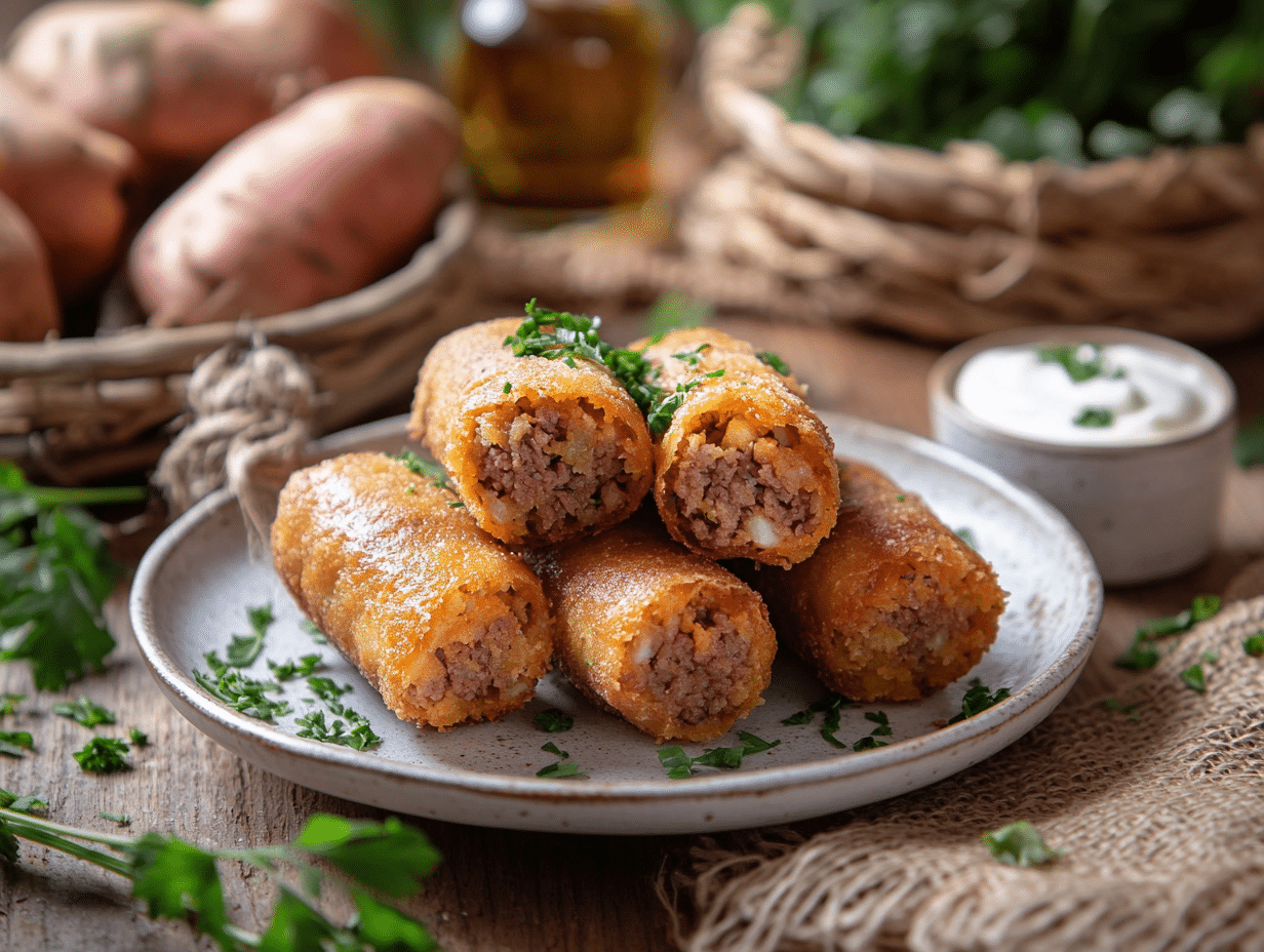 Crispy Sweet Potato And Beef Croquettes: A Culinary Delight