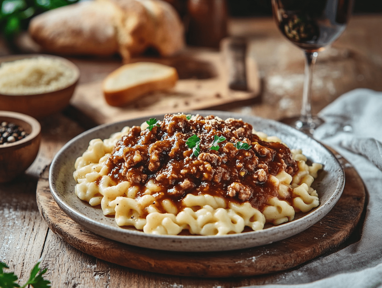 Spiced Pork Mince With Spaetzle A German Culinary Delight
