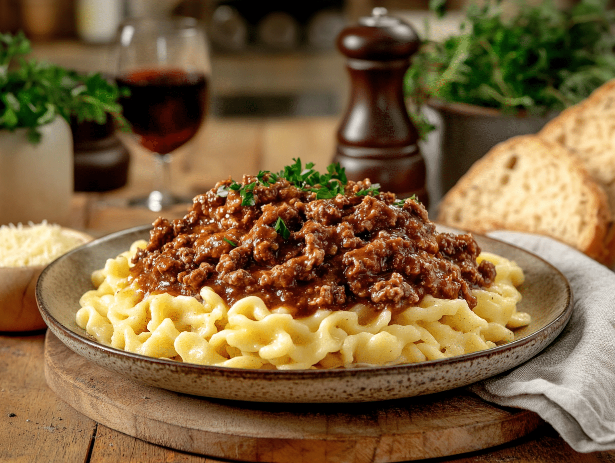 Spiced Pork Mince With Spaetzle A German Culinary Delight