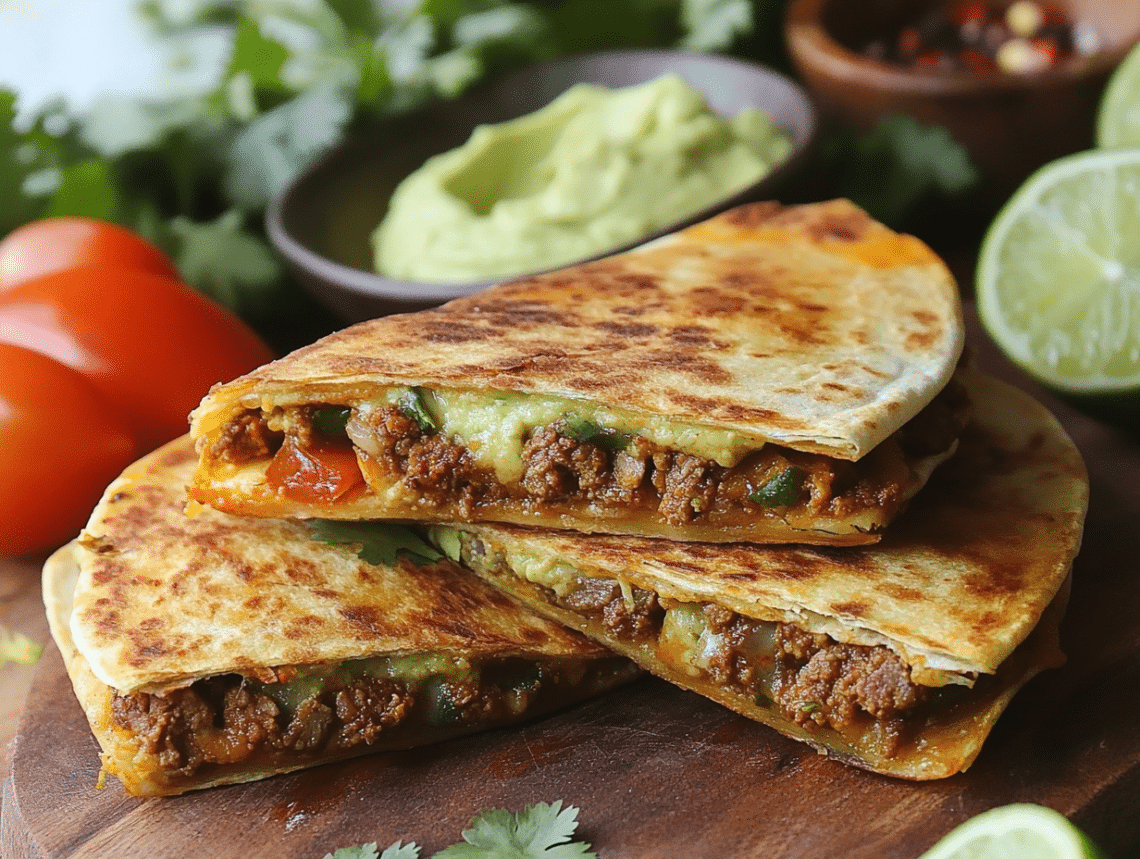 Fusion Lamb Quesadillas With Spicy Middle Eastern Flair