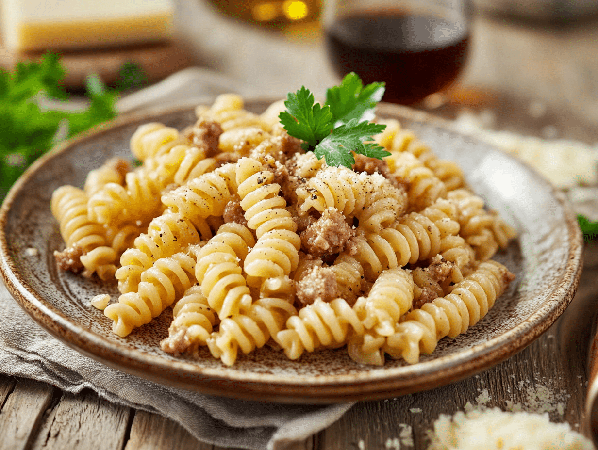 Creamy Lumache Pasta With Sausage From Umbria's Heartland