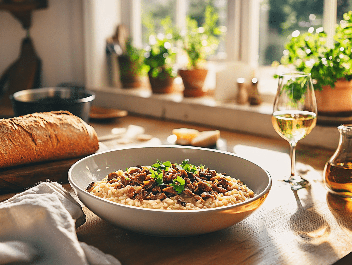 Rustic Wild Mushroom And Beef Risotto: A Northern Delight