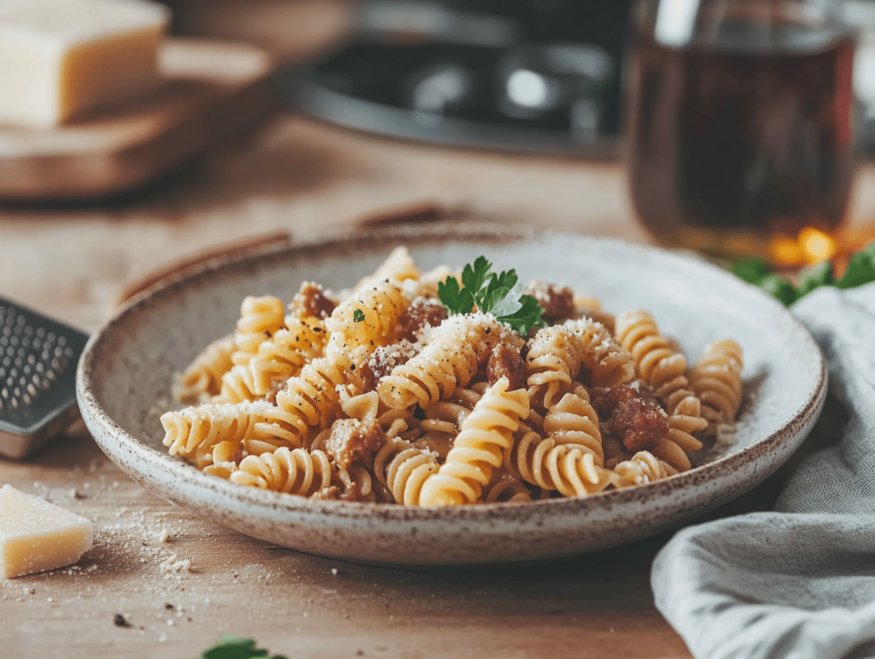 Creamy Lumache Pasta With Sausage From Umbria's Heartland