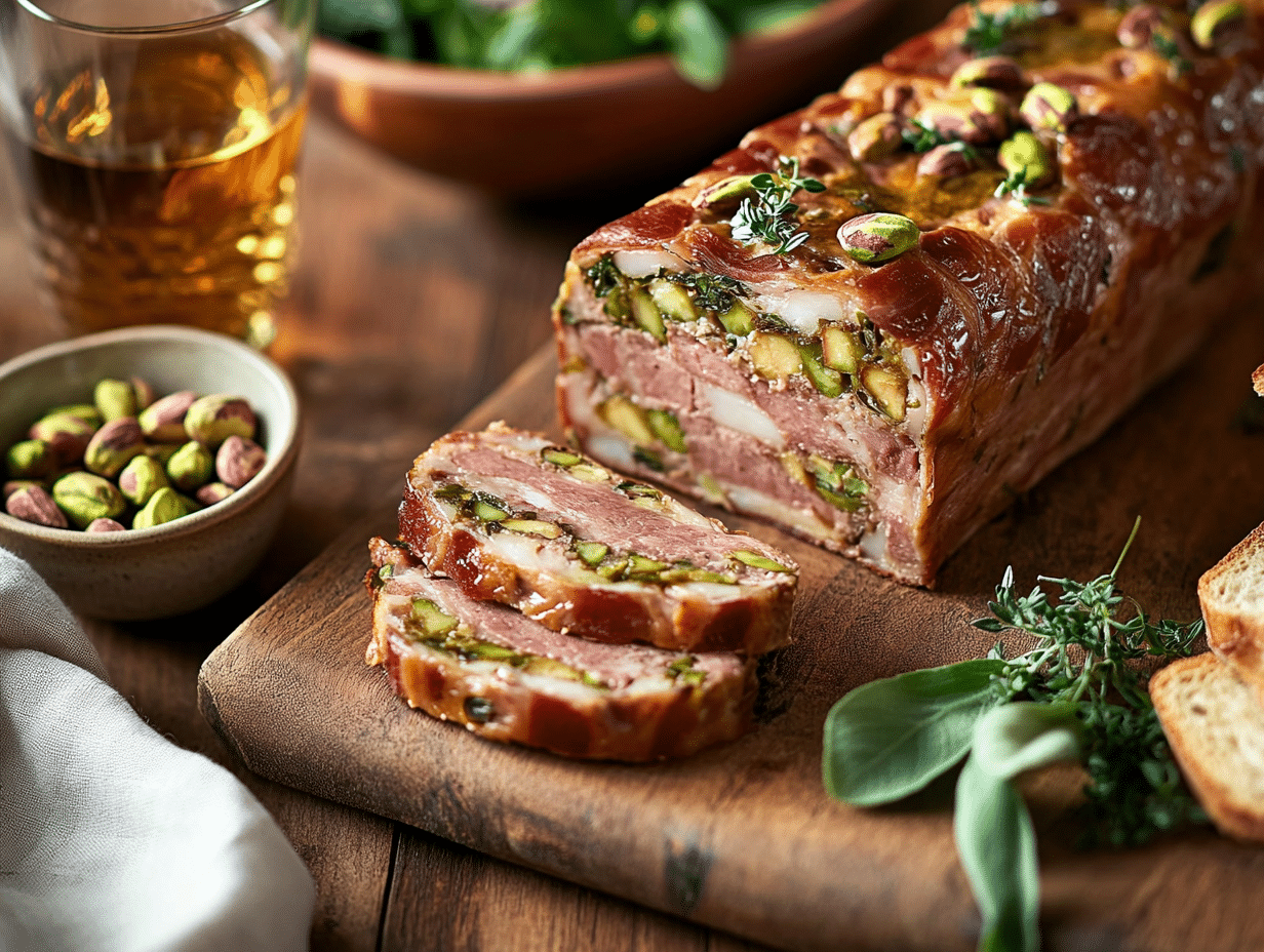 Rustic French Pork Terrine With Crunchy Pistachios