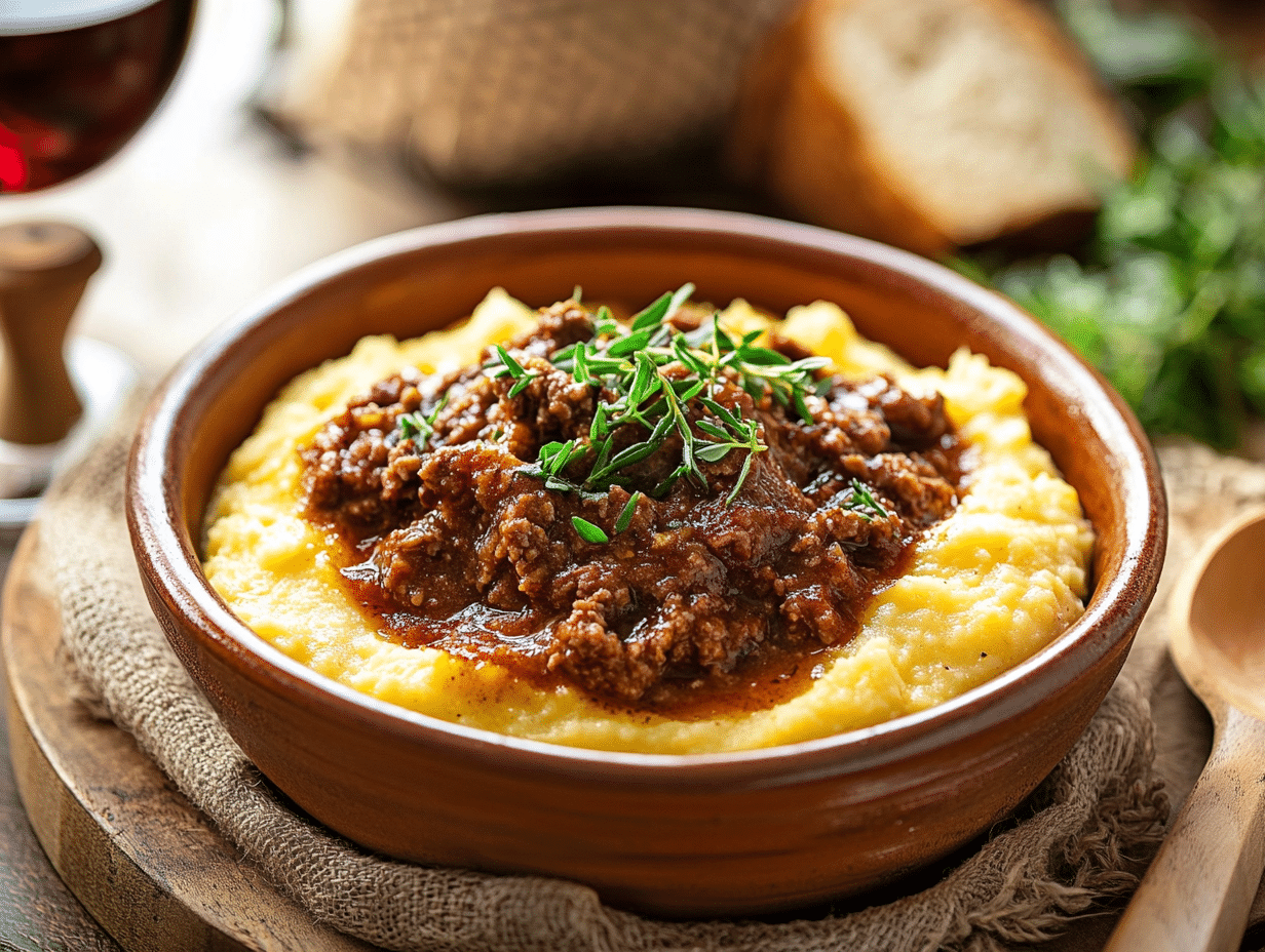 Savory Mediterranean Lamb Feast With Creamy Polenta Delight