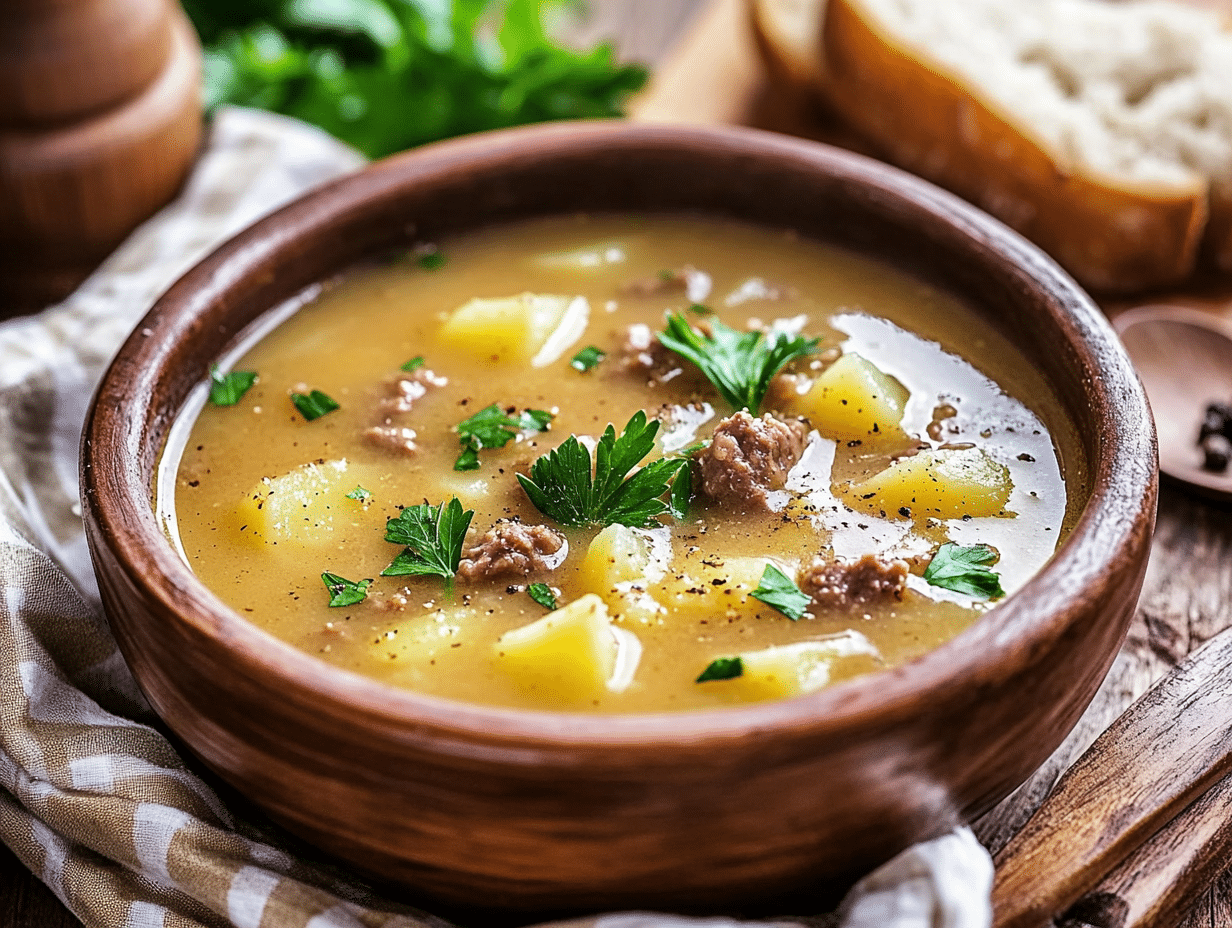Hearty European Beef And Potato Soup Warms The Soul