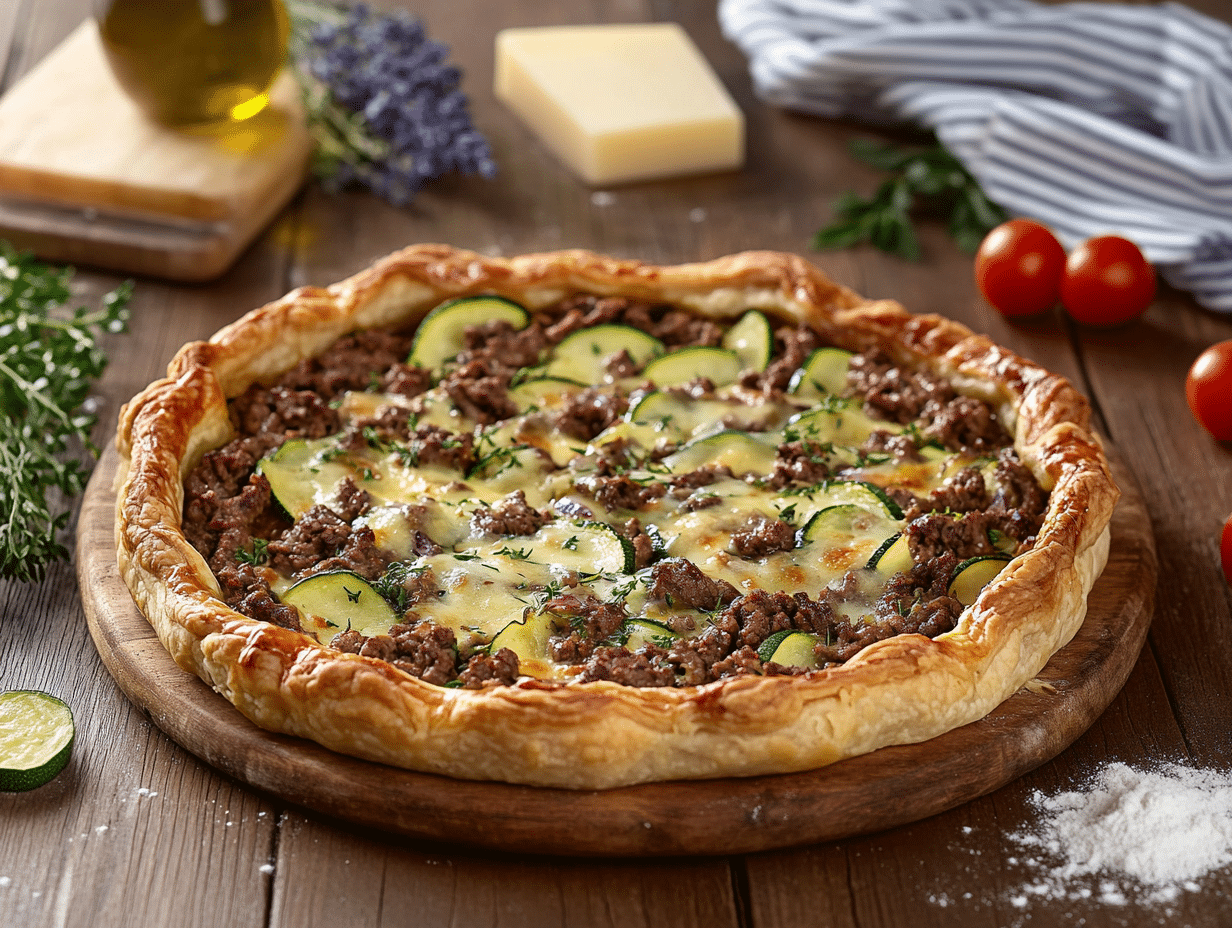 Provençal Beef Mince Tart With Herbes And Gruyère