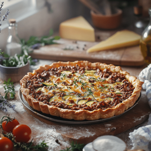 Provençal Beef Mince Tart With Herbes And Gruyère