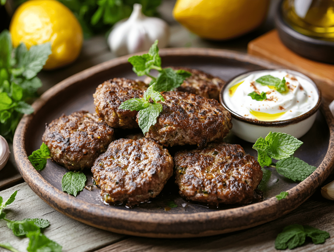 Mediterranean Lamb Rissoles With Fresh Mint Delight