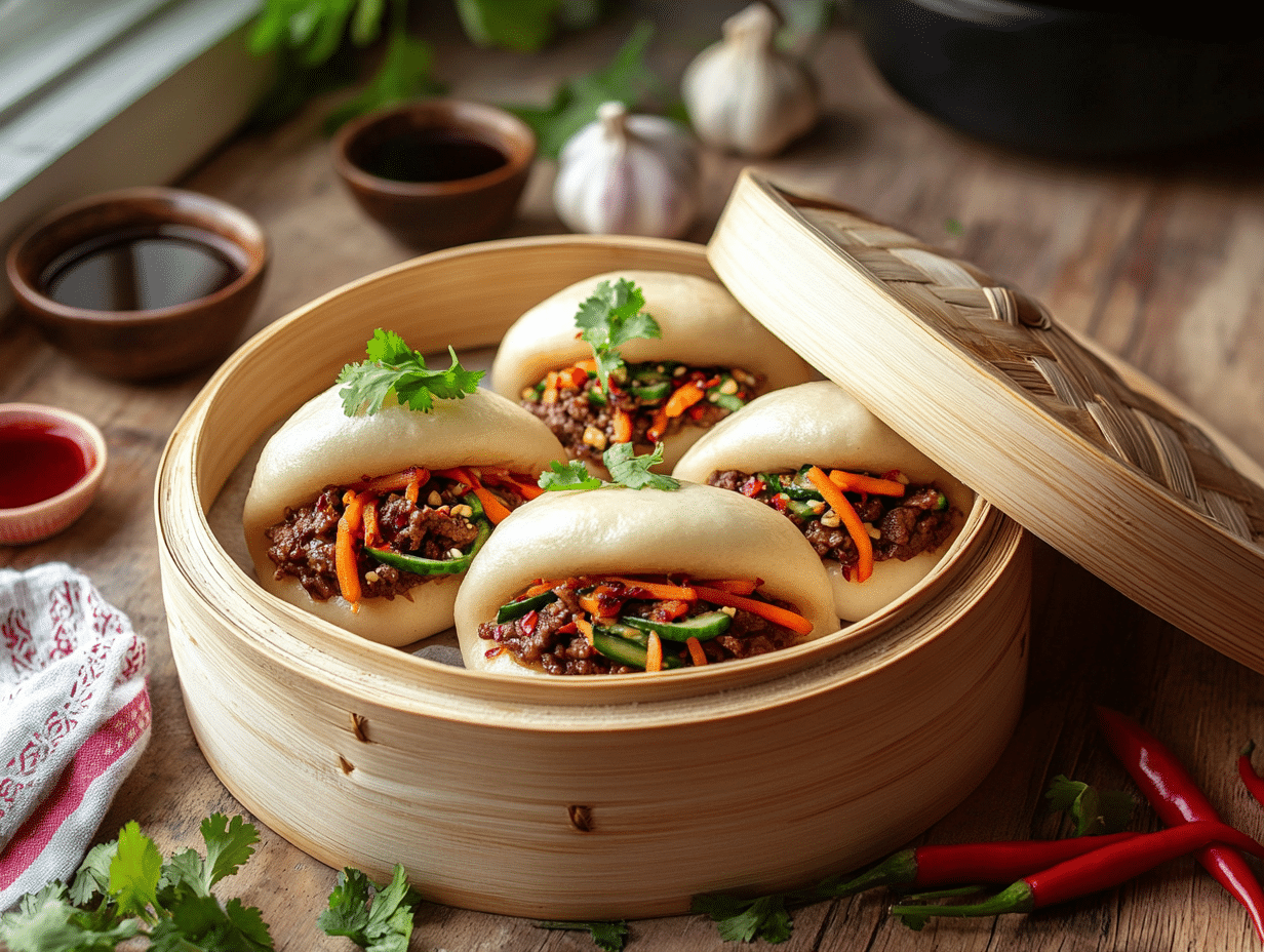 Street Food Magic: Tender Beef Bao Buns With Pickled Crunch