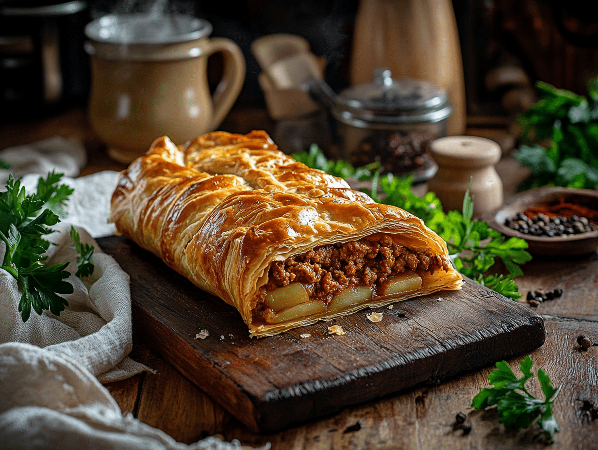 Eastern European Beef And Potato Strudel Delight