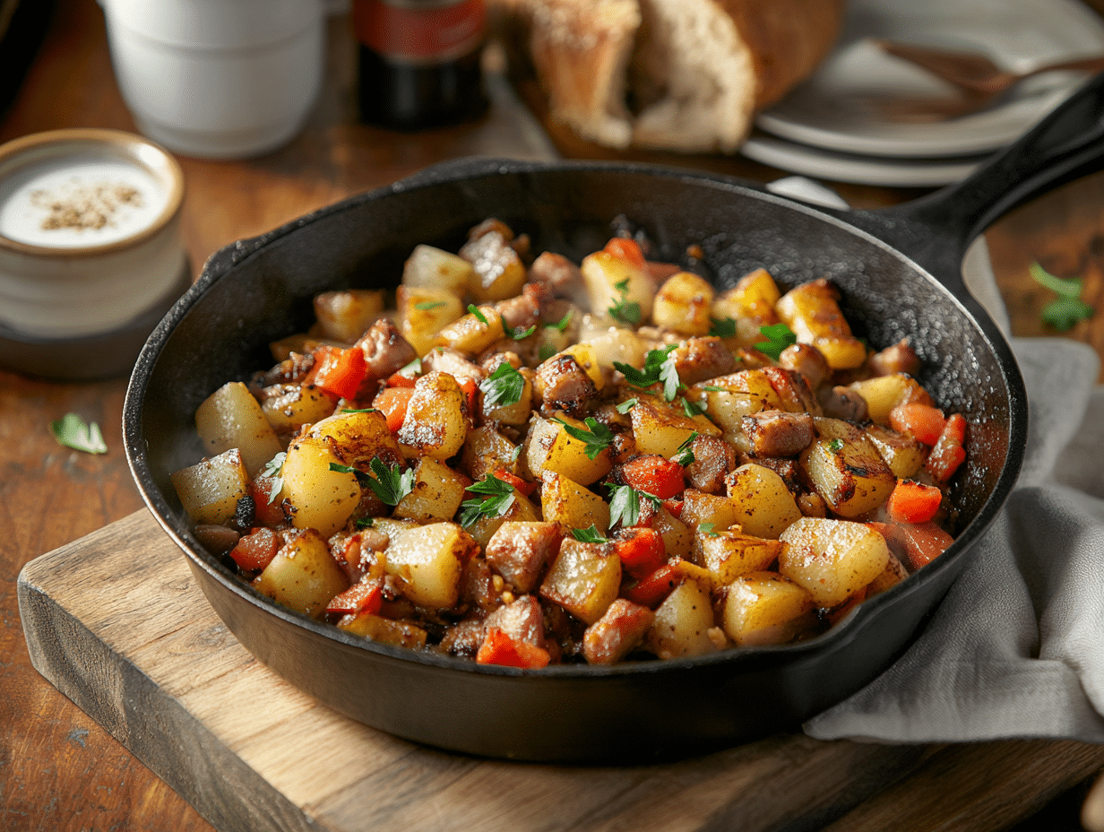 Rustic Pork And Potato Hash For A Hearty Breakfast