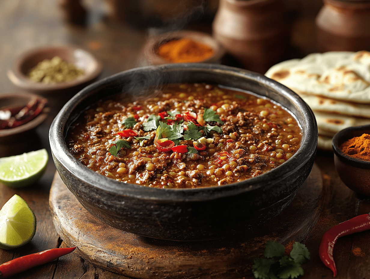 Spicy Beef And Lentil Dal Tadka: A Hearty Fusion