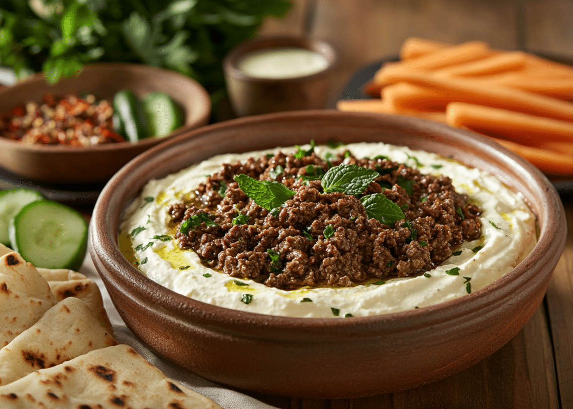 Spiced Beef And Mint Labneh Dip: A Middle Eastern Delight