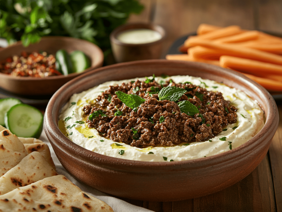 Spiced Beef And Mint Labneh Dip: A Middle Eastern Delight