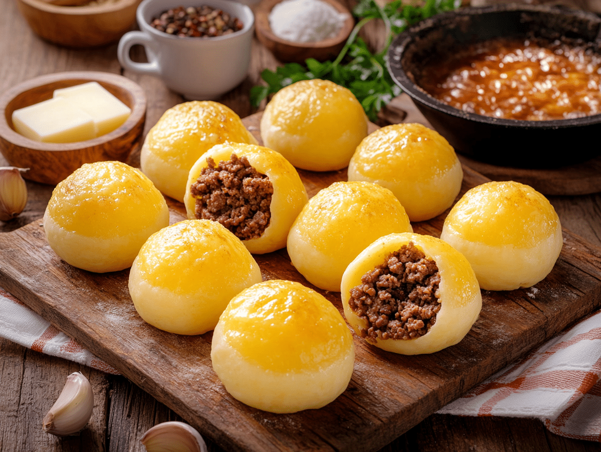 Stuffed Brazilian Cheese Bread With Savory Minced Beef