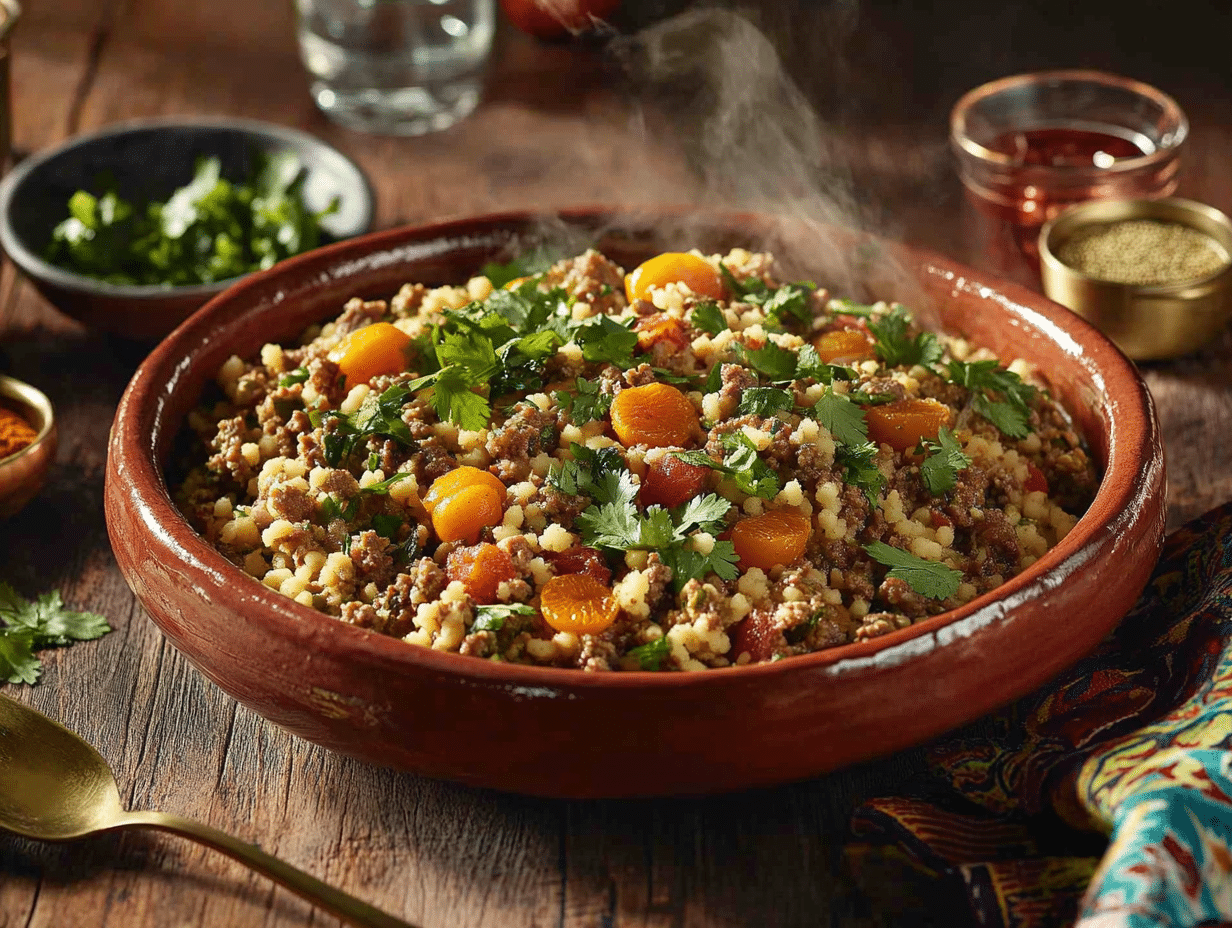 Spiced Moroccan Lamb Tagine With Fragrant Couscous