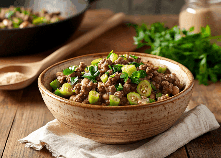 Hearty Brazilian Beef Mince And Okra Feijão Tropeiro