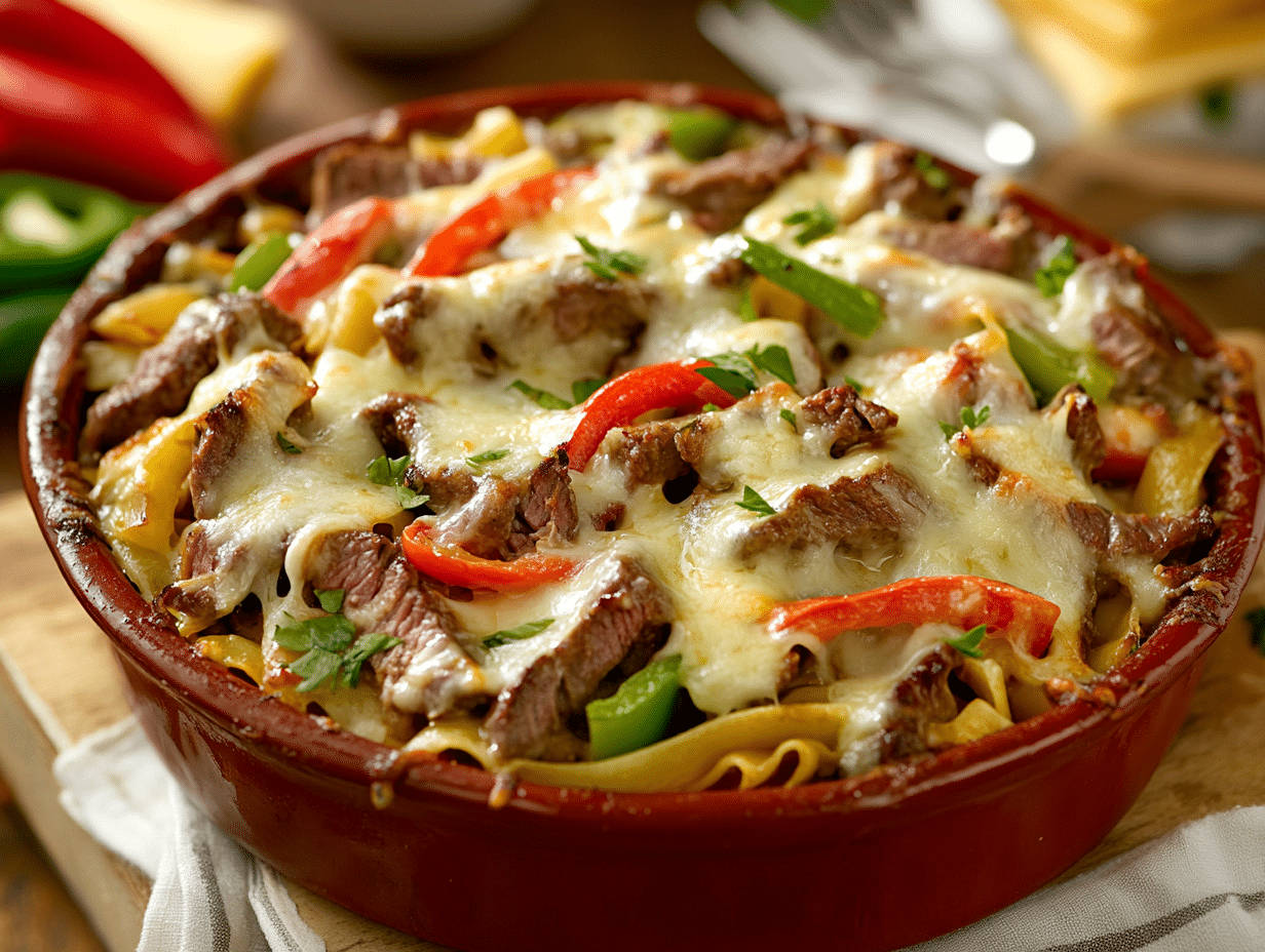 Philly Cheesesteak Beef Casserole Brings Comfort To Your Table