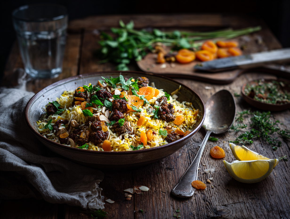 Persian Sweet Savory Pilaf