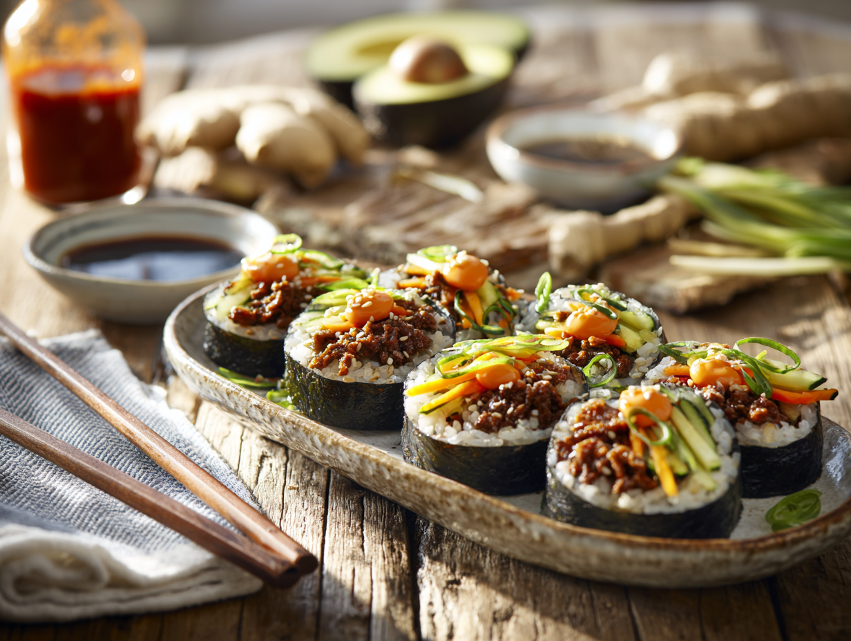 Beef Fusion Sushi Rolls