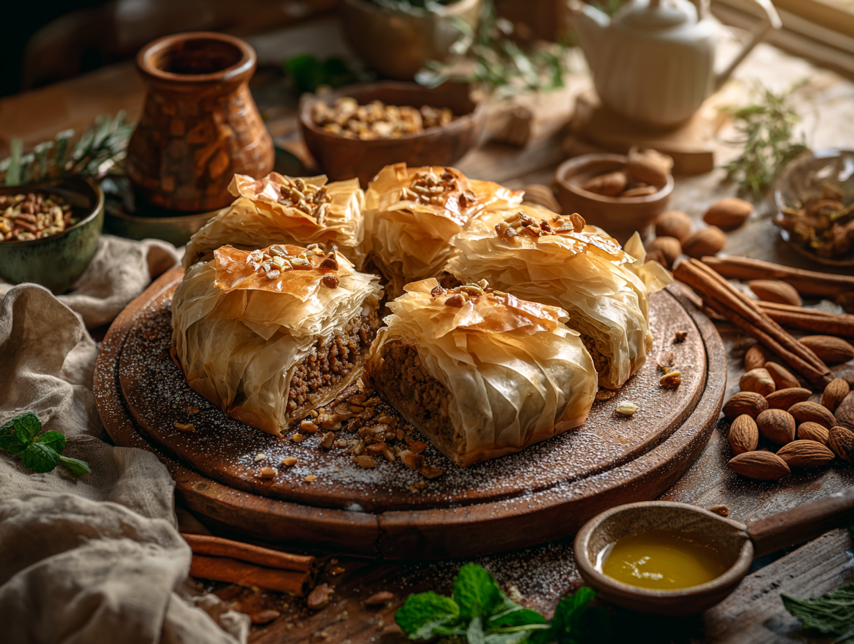 Moroccan Lamb Almond Bastilla