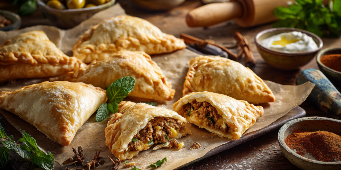 Rustic Lamb Mince Pie With Vibrant Mint Gravy